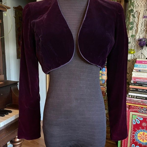 Velvet Crop Jacket - Etsy