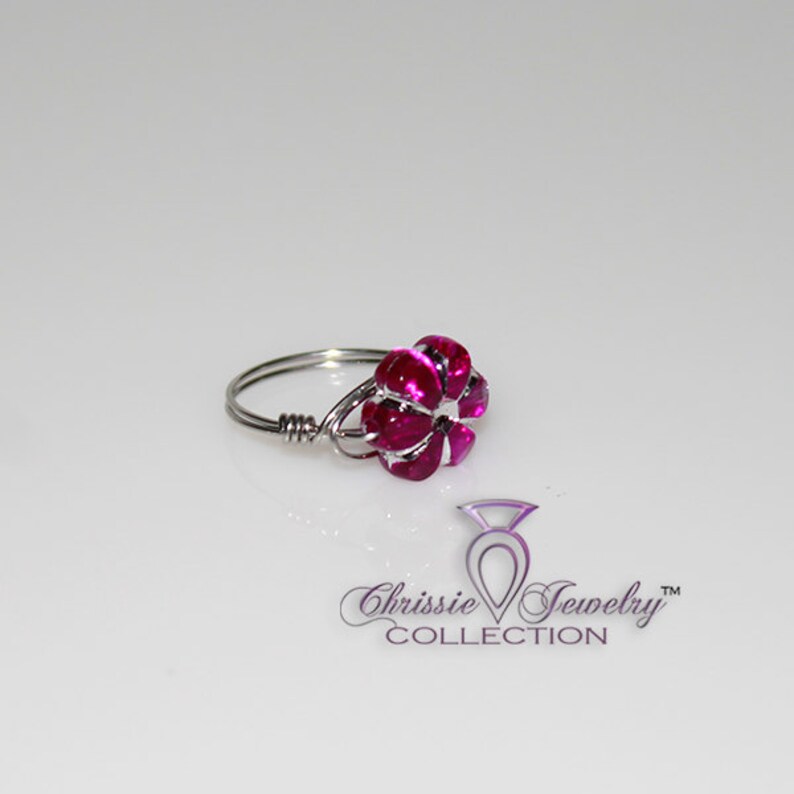 Handcrafted Purple Lucite Acrylic Flower Little Girls Rings - Etsy