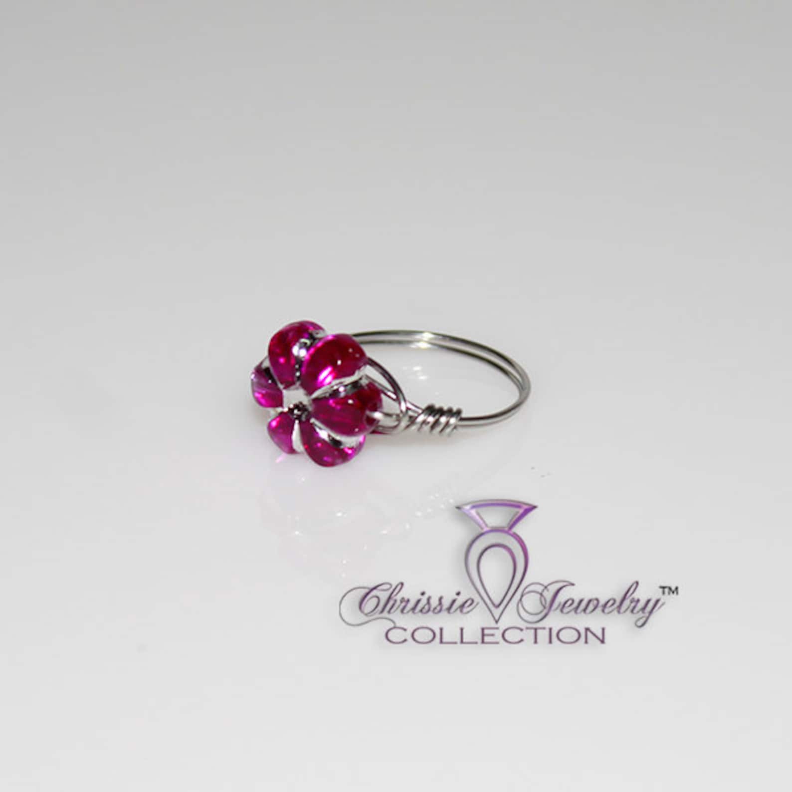 Handcrafted Purple Lucite Acrylic Flower Little Girls Rings - Etsy