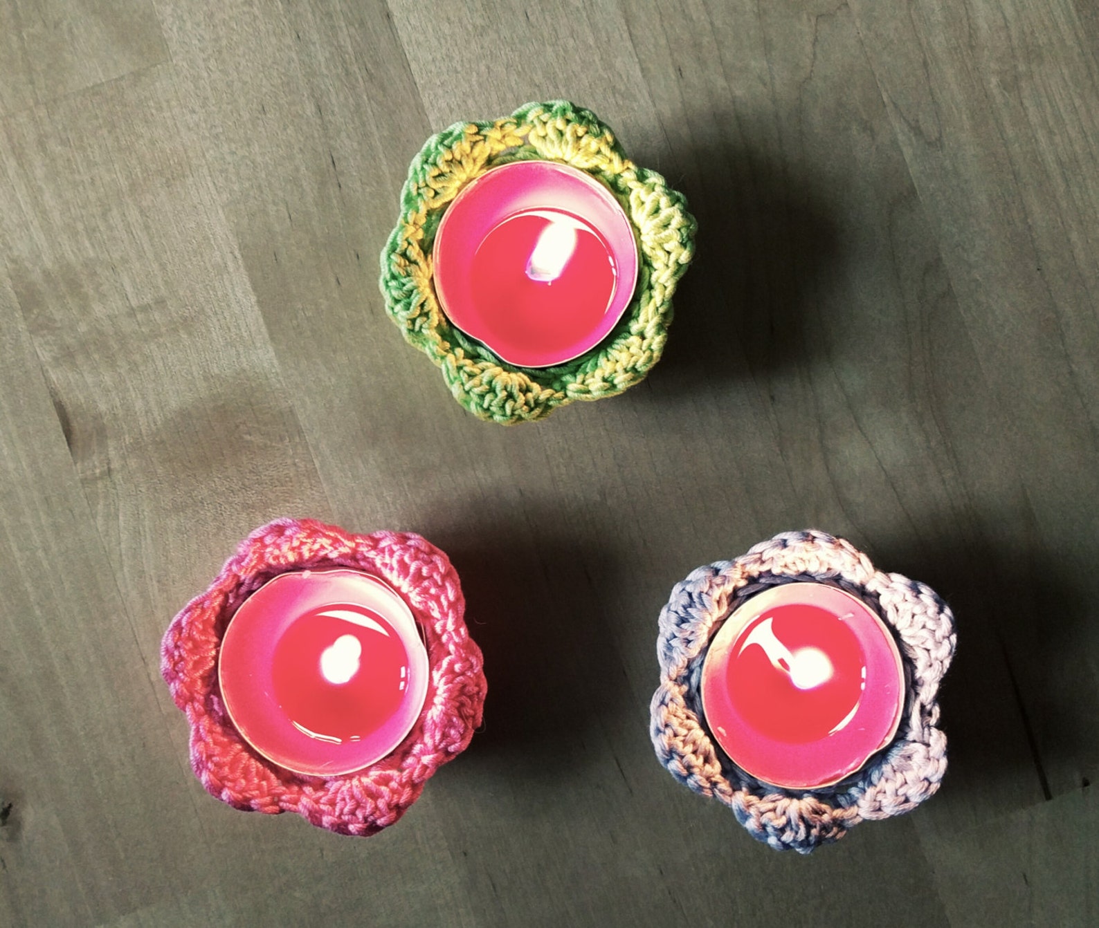 FLOWER Candle Holder CROCHET PATTERN - Etsy