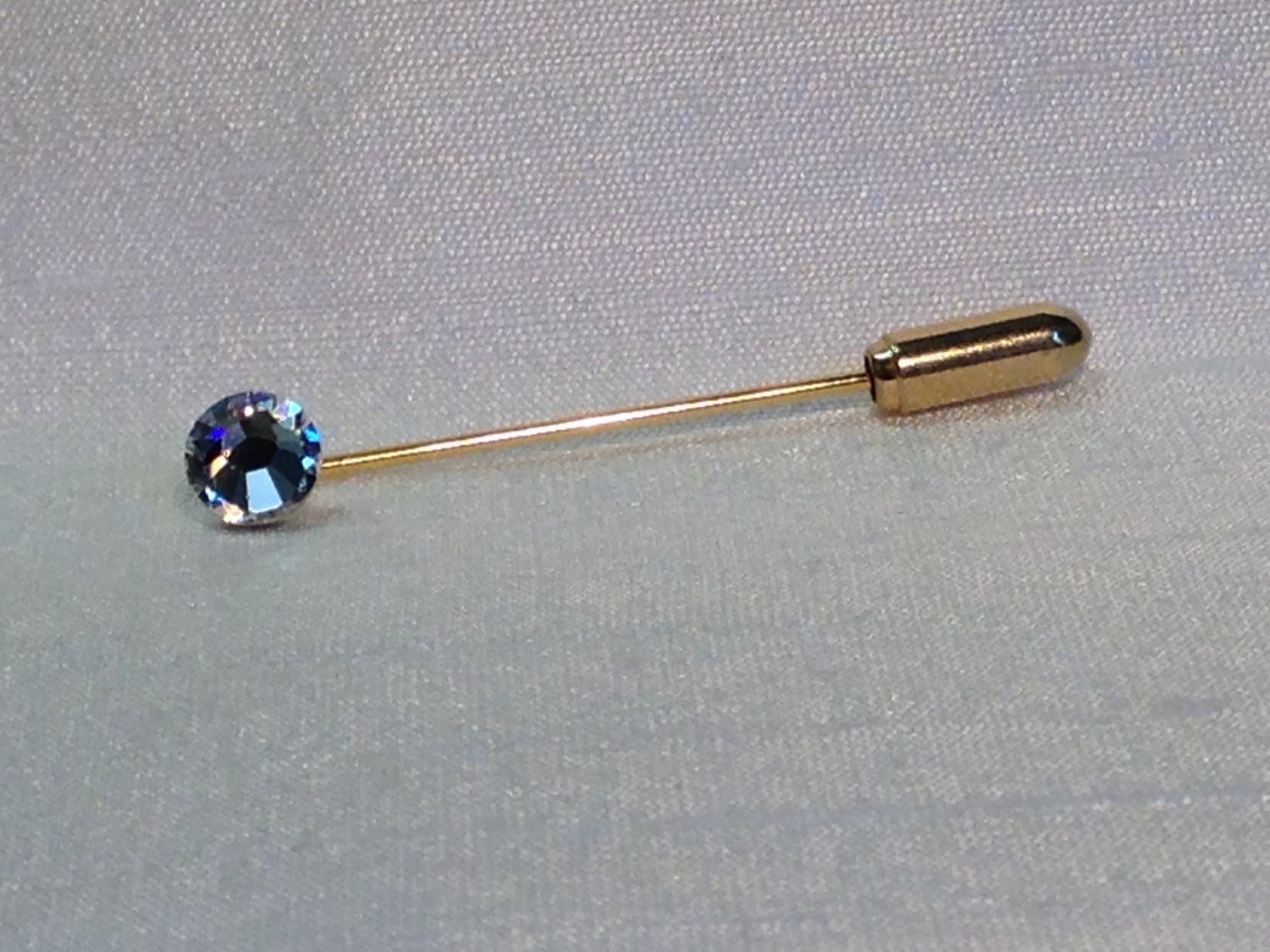 Crystal Cravat/tie Pin. Available in Silver or Gold Plated Pin ...