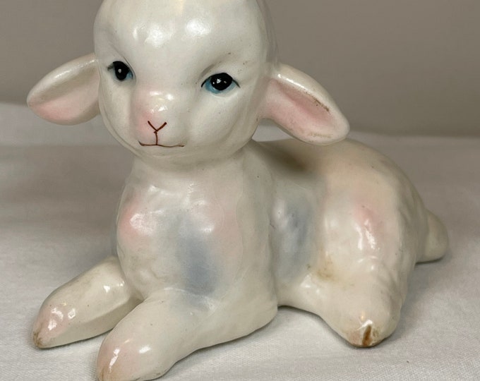 Vintage Lefton Lamb Figurine-2 Available-kitschy-mid Century-easter ...