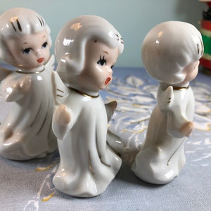 Vintage Adorable Angel Set-set of 4 Angels-white Gowns-gold | Etsy