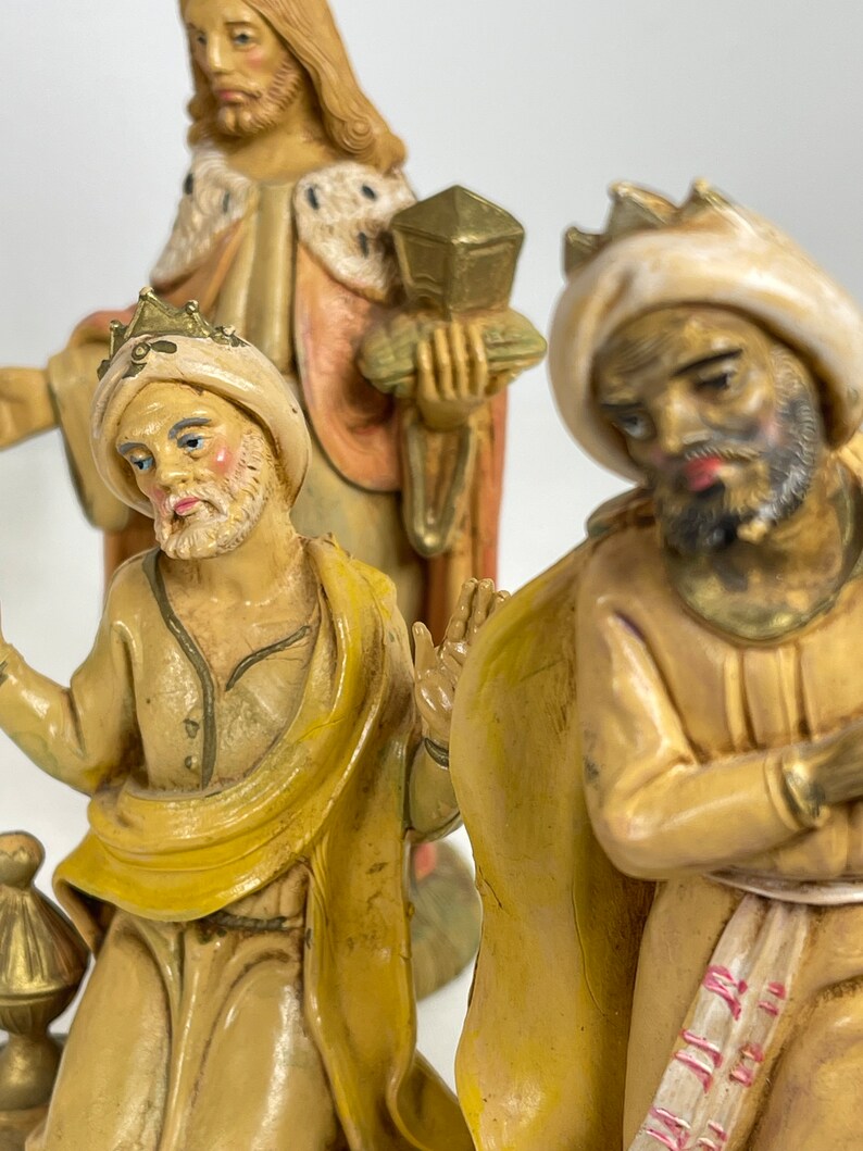 Vintage 1970s Fontanini Italy 9 Piece Nativity Figurine Set-holy Family ...