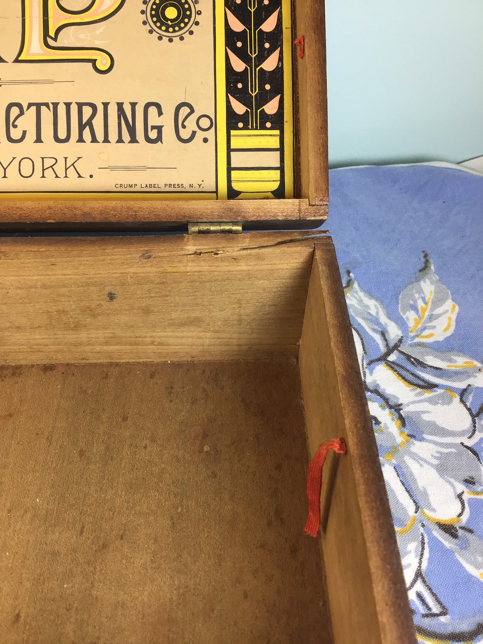 Vintage handmade wood box with advertising-antique wooden | Etsy