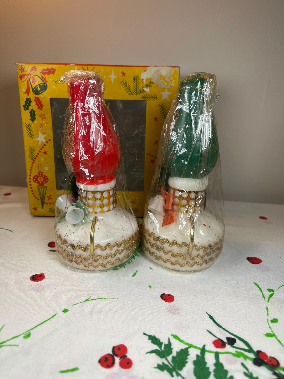 Vintage New Old Stock Christmas Oil Lamp Shaped Novelty Candles-mid Century-kitschy-retro Xmas ...