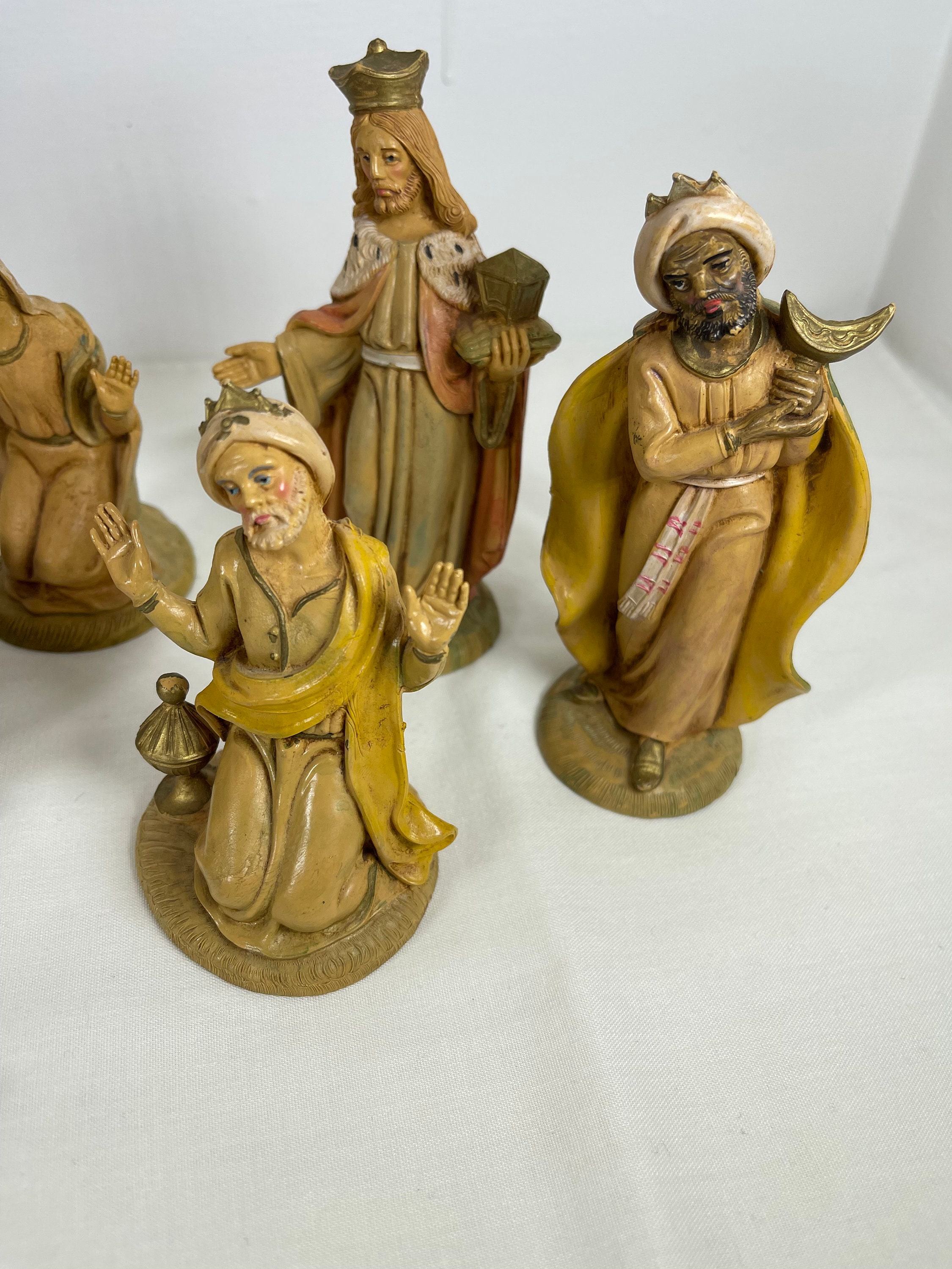 Vintage 1970s Fontanini Italy 9 Piece Nativity Figurine Set-holy Family ...