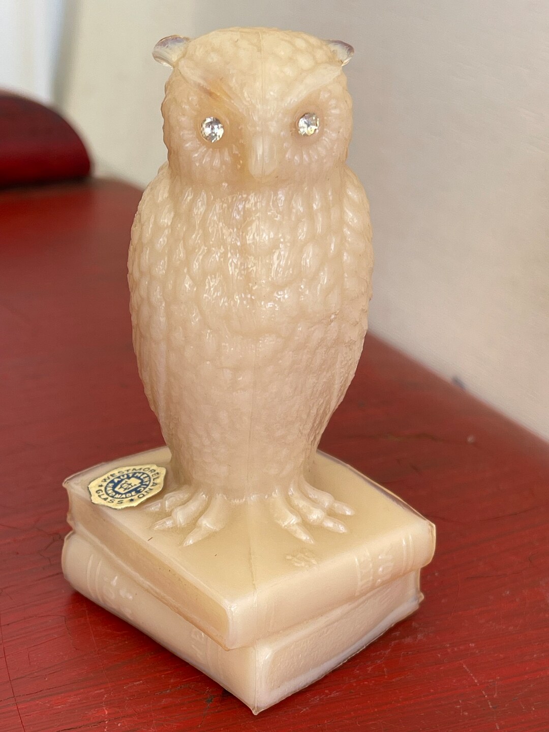 Vintage Westmoreland Glass Owl Figurine-usa-handmade-authentic-owl on ...