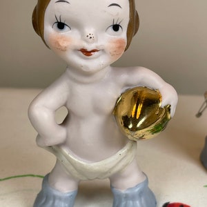 Vintage Babies Playing Sports Diaper Babies Football Hockey Boy Baby ...