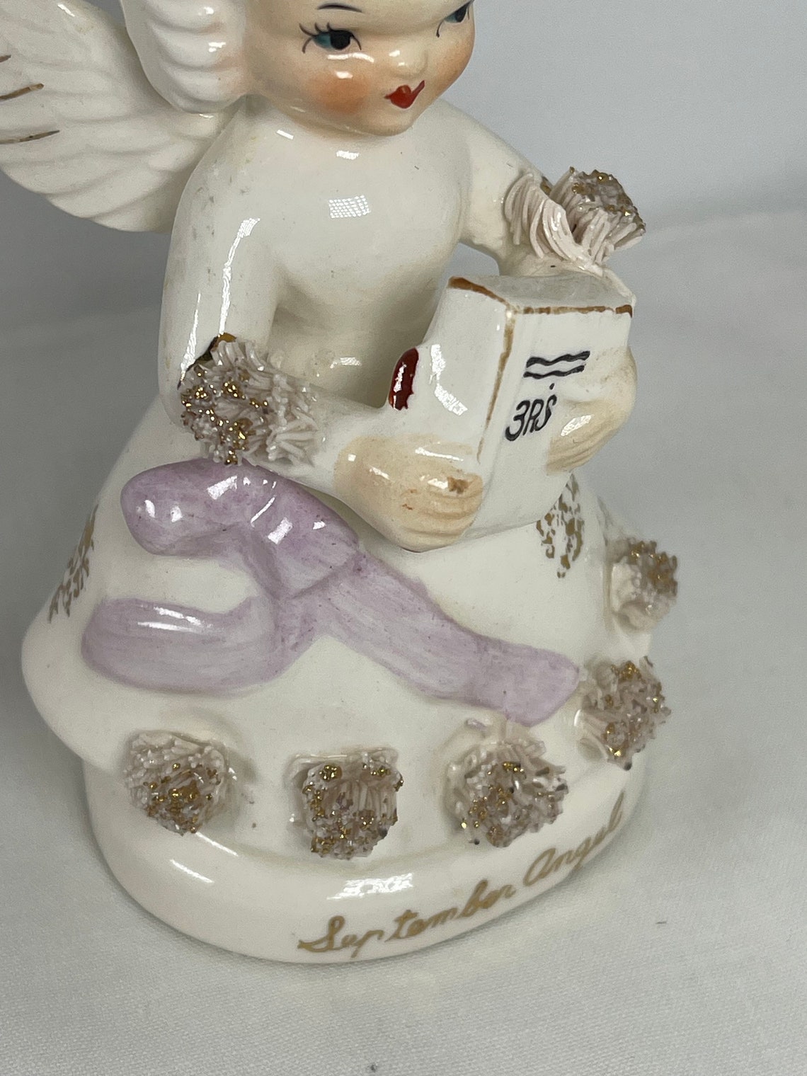 Vintage Napco September Birthday Angel-mid Century Angel-kitschy Angel ...