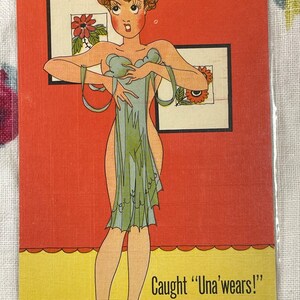 Vintage 1940s Pinup Cartoon Girls Postcard-new Old Stock-used-each-7 ...