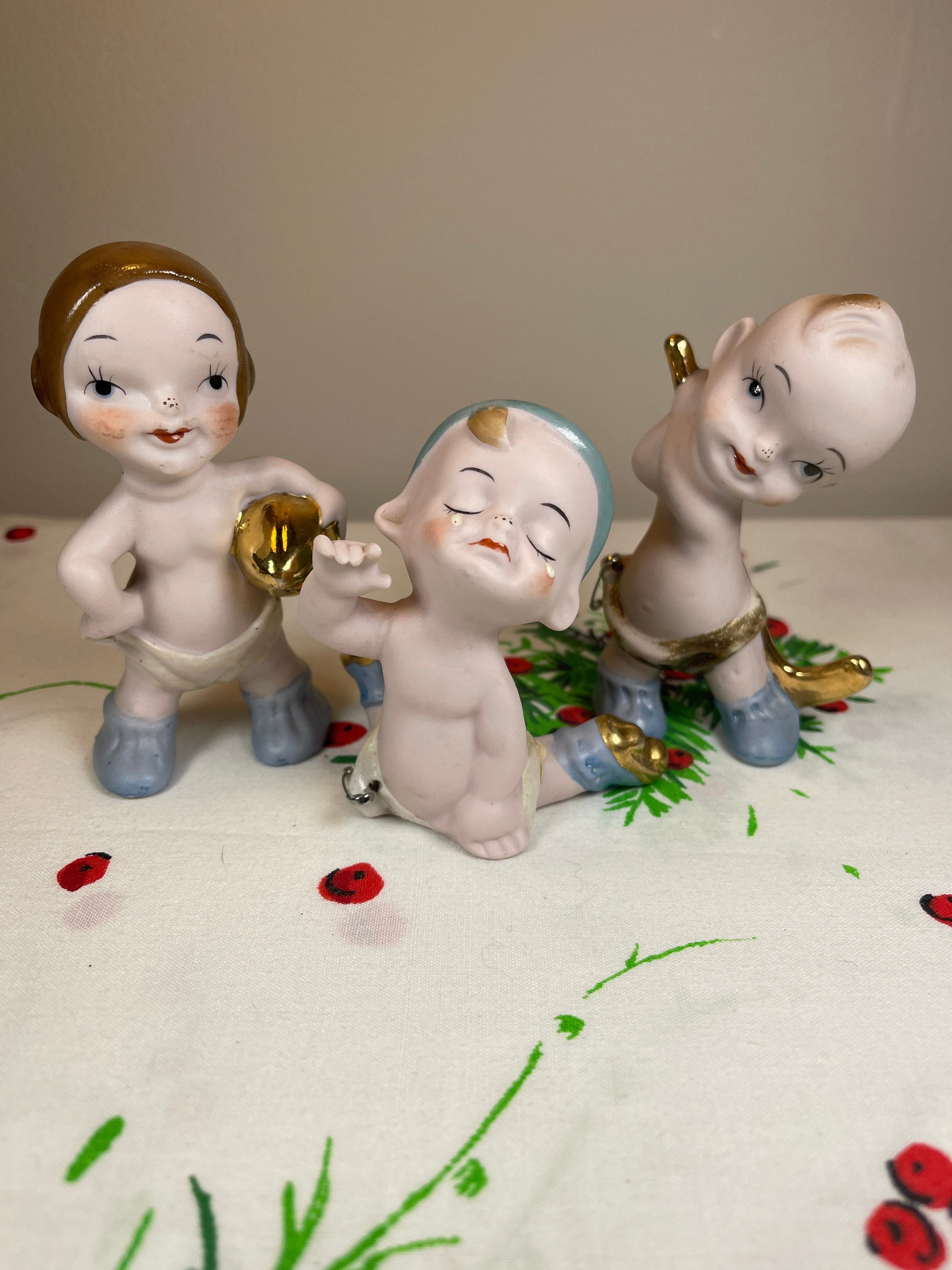Vintage Babies Playing Sports - Diaper Babies - Football - Hockey - Boy ...