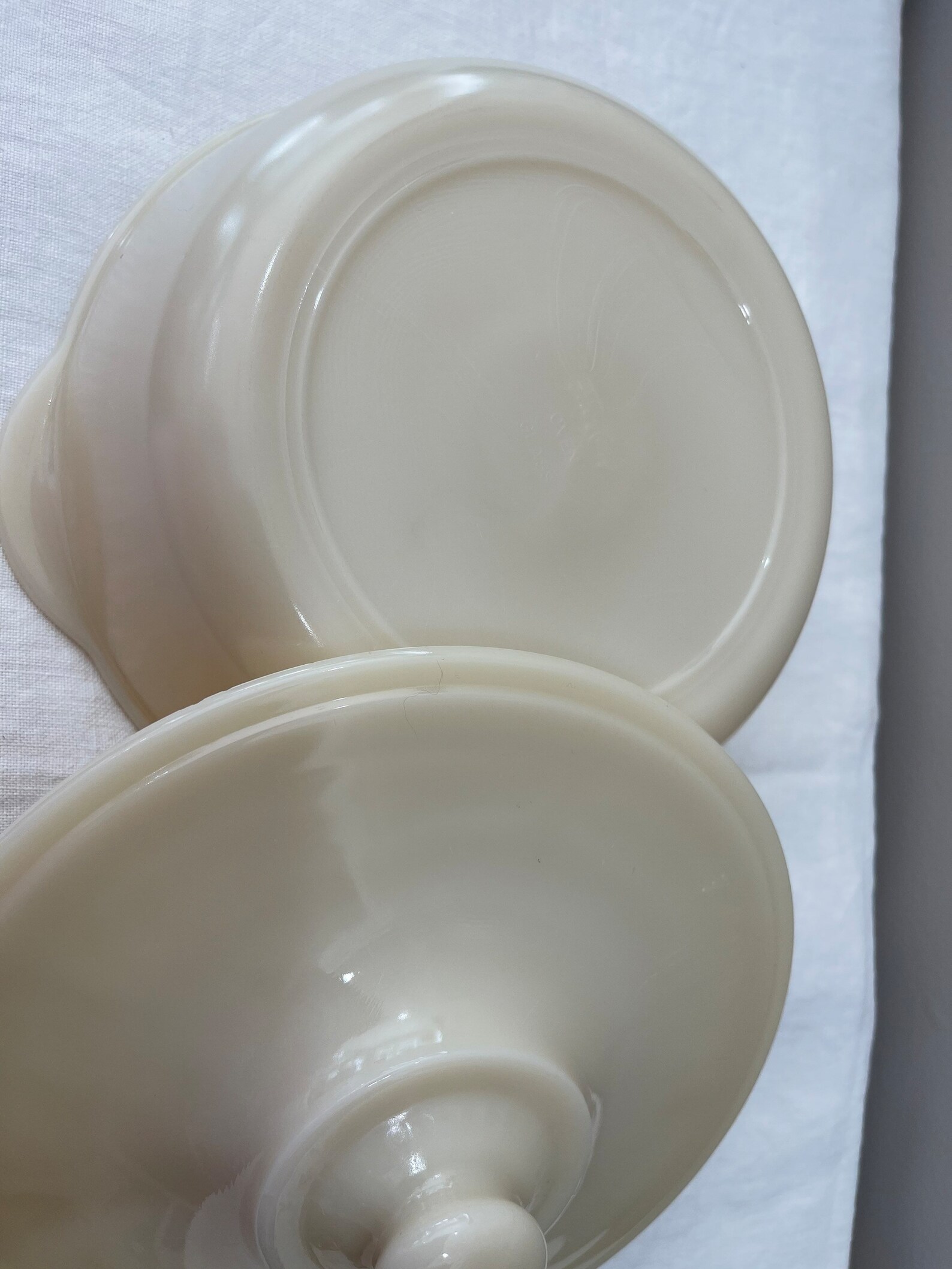 Vintage Fire King Ivory Philbe Glass 2 Piece Casserole - Etsy