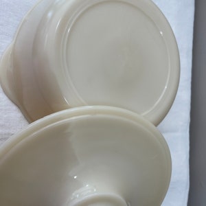 Vintage Fire King Ivory Philbe Glass 2 Piece Casserole Dish-mid Century ...
