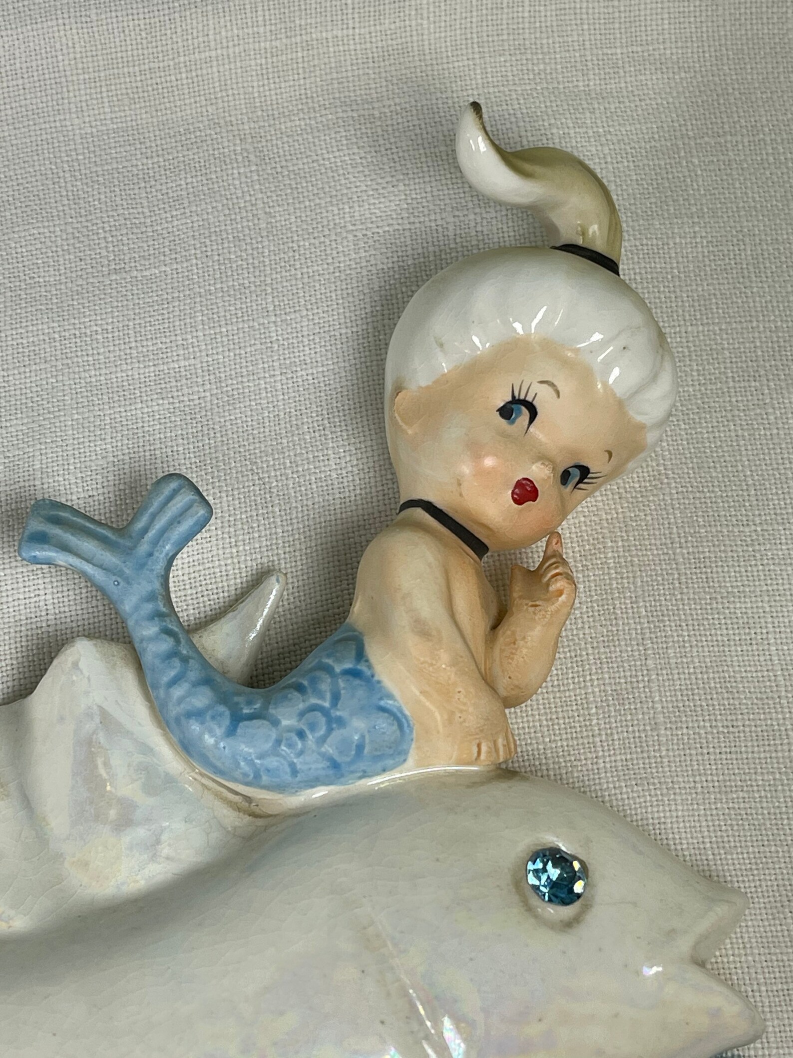 Vintage Norcrest Mermaids Riding Fish Wall Plaques-kawaii - Etsy