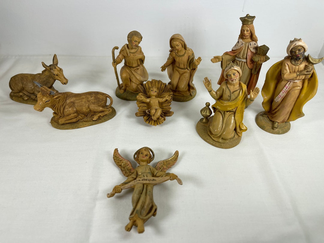 Vintage 1970s Fontanini Italy 9 Piece Nativity Figurine Set-holy Family ...