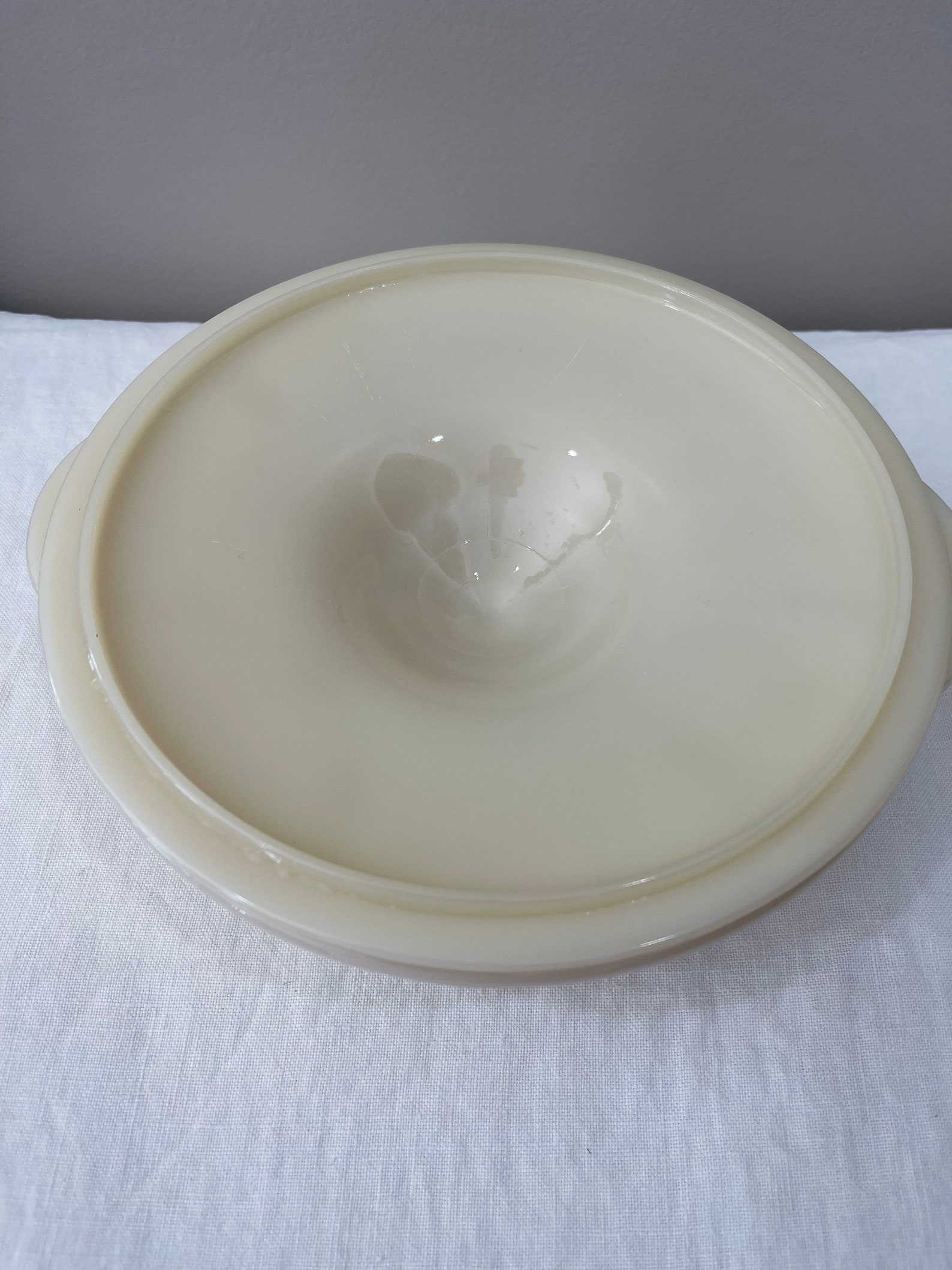 Vintage Fire King Ivory Philbe Glass 2 Piece Casserole - Etsy