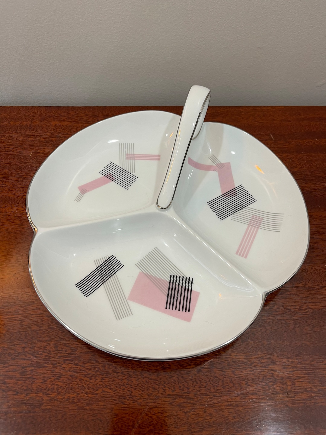 Vintage Mid Century Noritake China 3 Part Serving Dish-condiment Dish ...