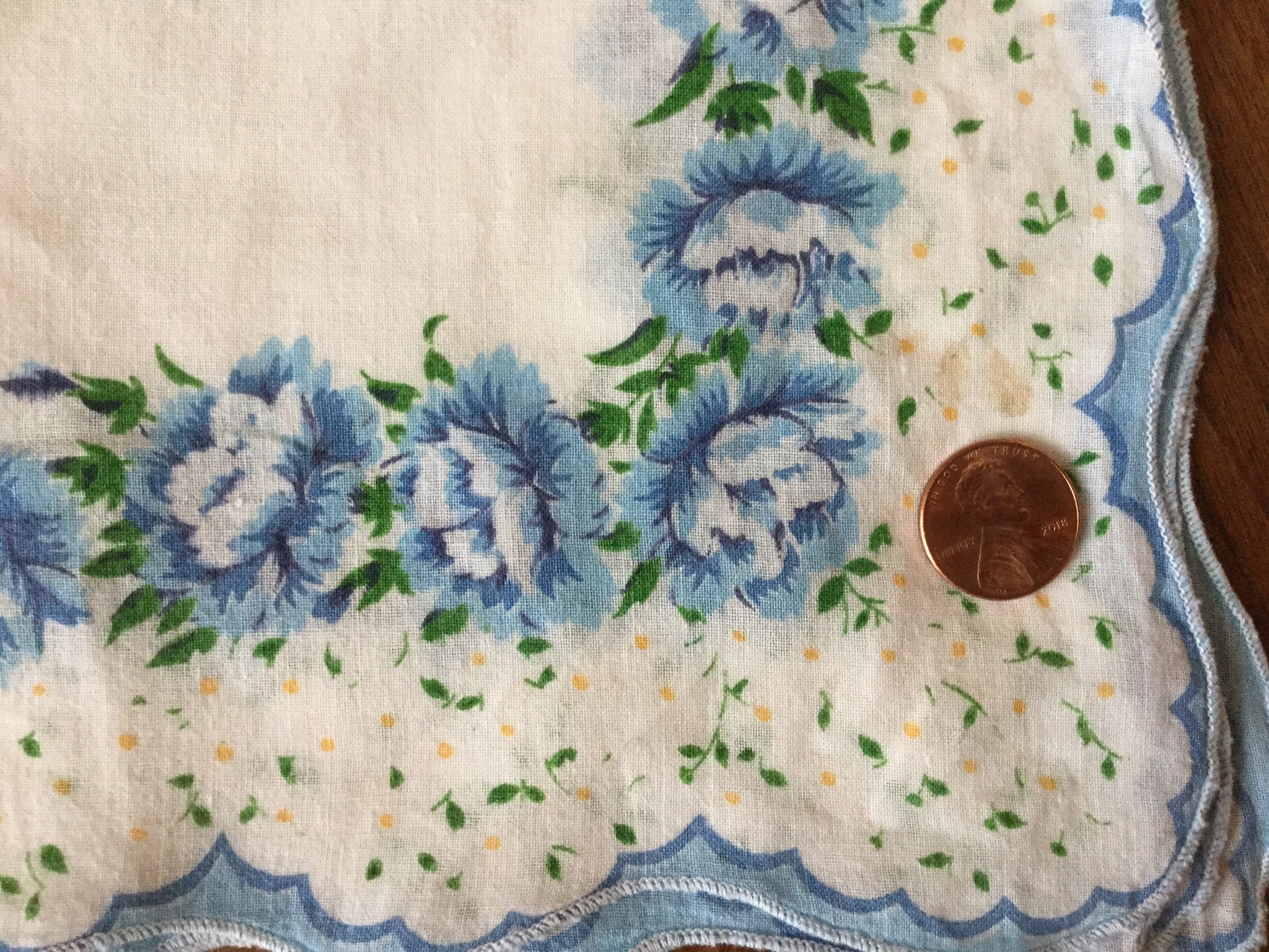 Vintage 1960s 3 Cotton Floral Handkerchiefs Blue Pink Red | Etsy