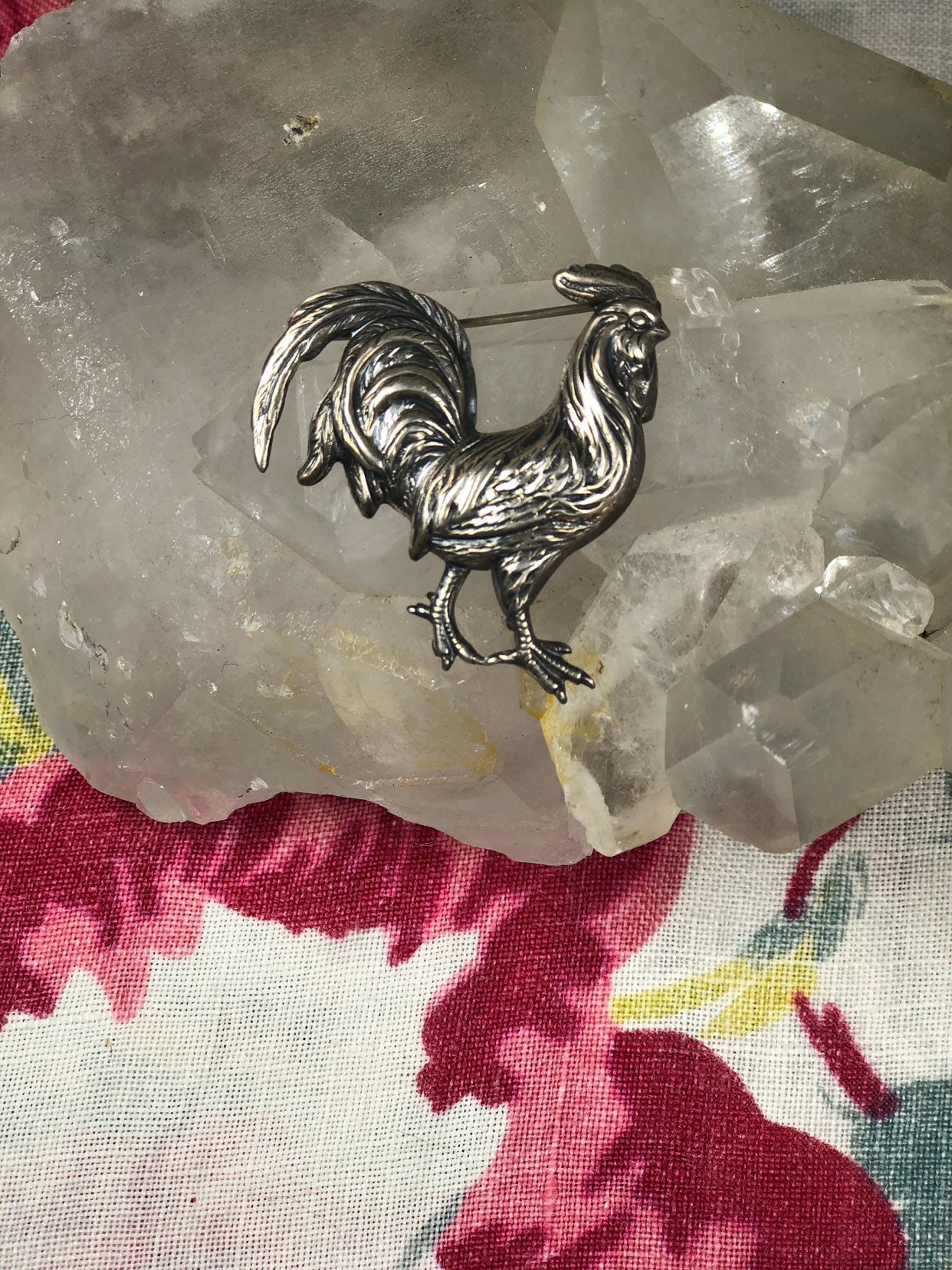 Vintage Beau Sterling Rooster Pin-mid Century-chicken | Etsy