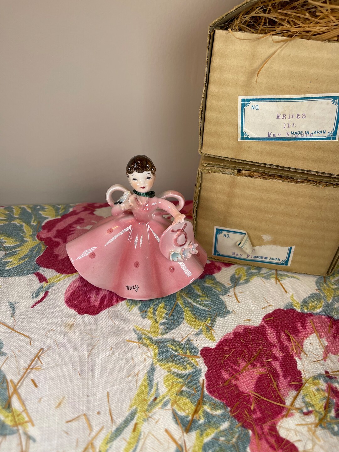 Vintage RARE Lefton May Birthday Girl-nos-1853-mid Century-kitschy-girl ...
