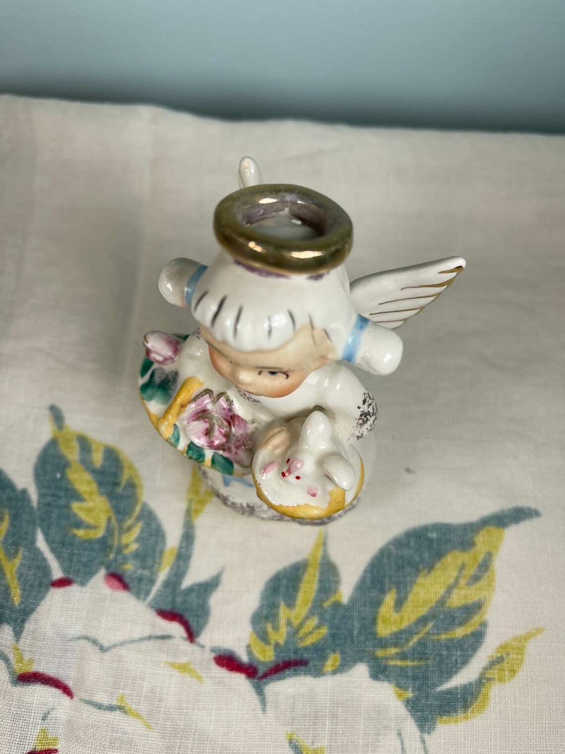 Vintage Lefton Hand Painted April Angel-birthday Angel-angel Girl With ...