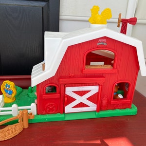 Vintage 1999 Little People Red Barn Foldable Play Set With Working ...