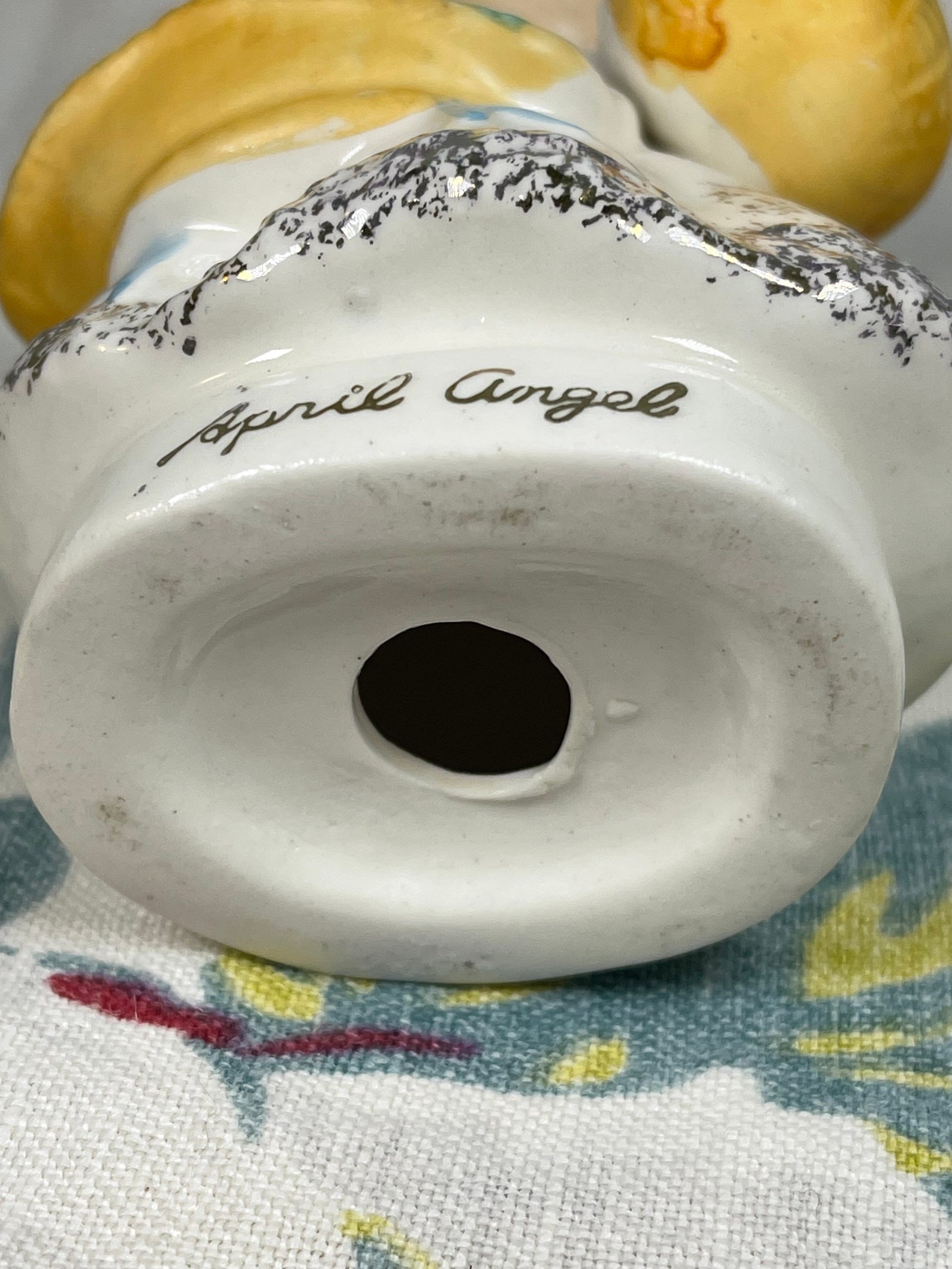 Vintage Lefton Hand Painted April Angel-birthday Angel-angel Girl With ...