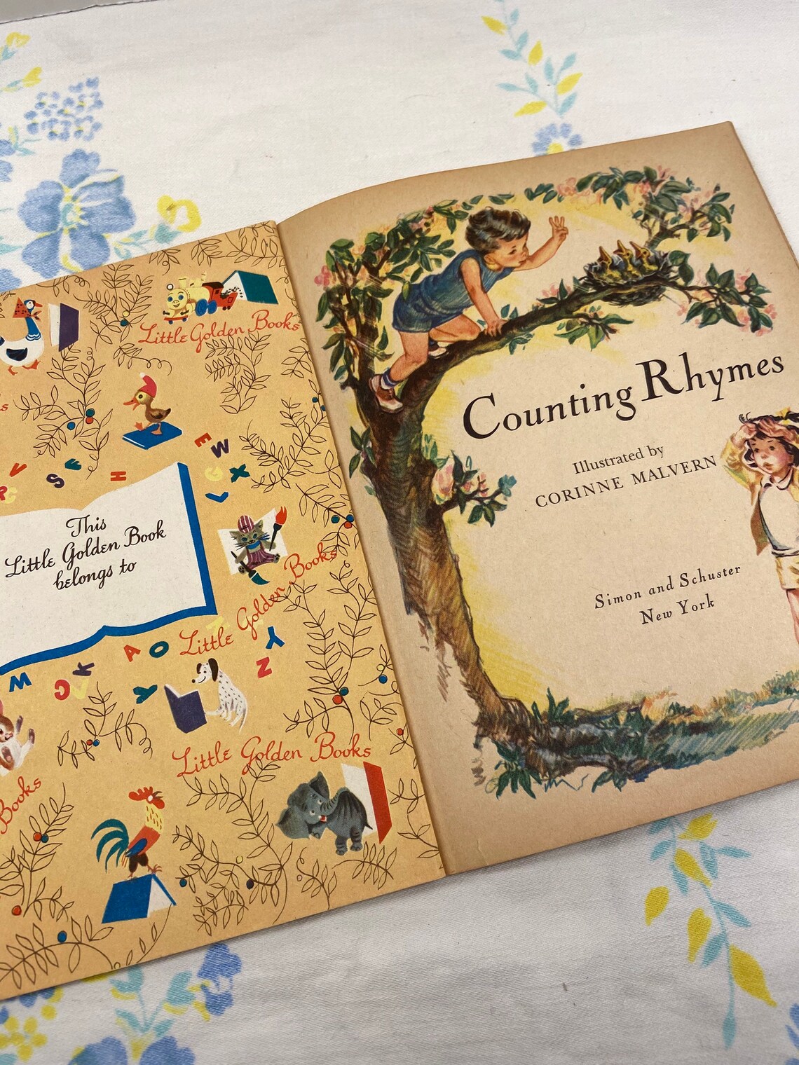 Vintage Childs Book Counting Rhymes-little Golden - Etsy