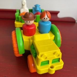 Vintage Child Guidance Tractor and Animals Playset-playskool-farmer ...