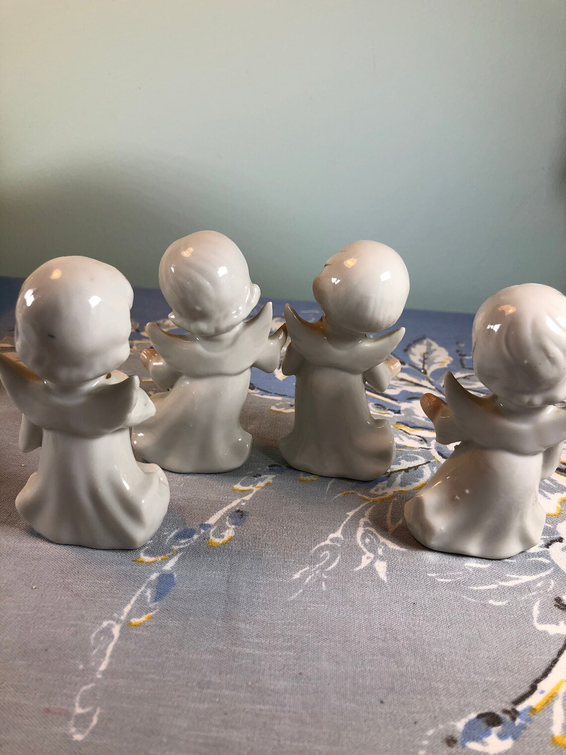 Vintage Adorable Angel Set-set of 4 Angels-white Gowns-gold | Etsy