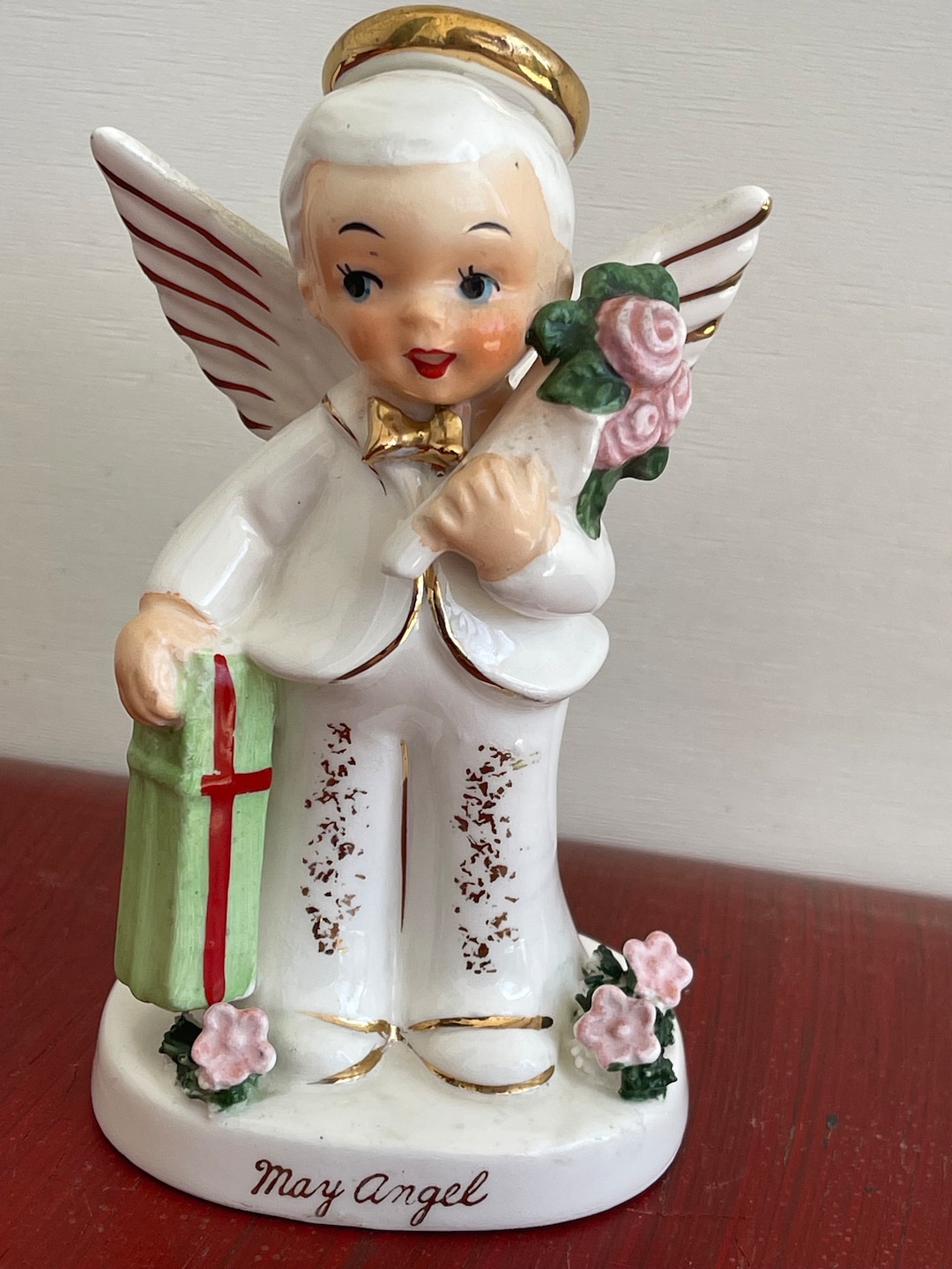 Vintage Ceramic May Angel Boy-napco Boy Angel-kitschy Boy Angel-napco ...