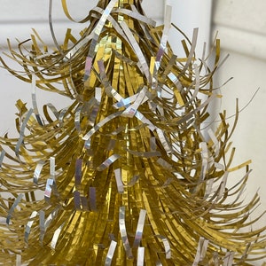 Vintage Gold Tinsel Eyelash Christmas Tree-tabletop-mid Century-kitschy ...