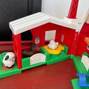 Vintage 1999 Little People Red Barn Foldable Play Set With Working ...