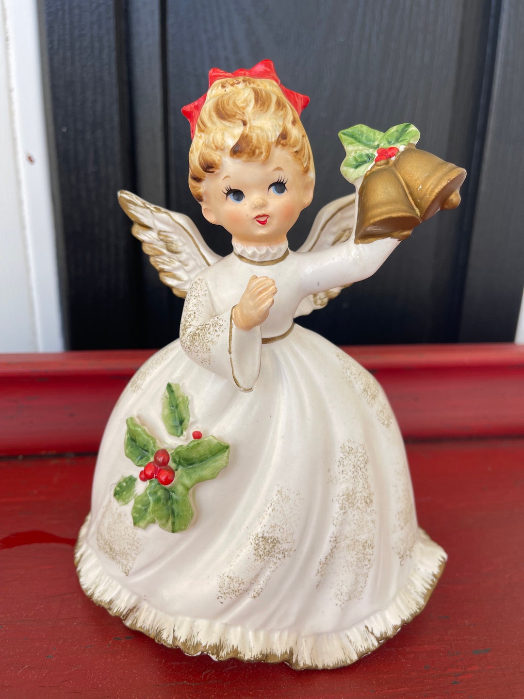 Vintage Napco Christmas Girl Angel Planter-kitschy-mid Century ...