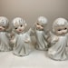 Vintage Adorable Angel Set-set of 4 Angels-white Gowns-gold - Etsy