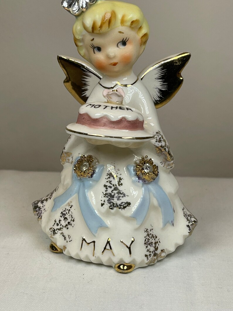 Vintage Lefton May Birthday Angel-mothers Day Angel-mid Century-kitschy ...