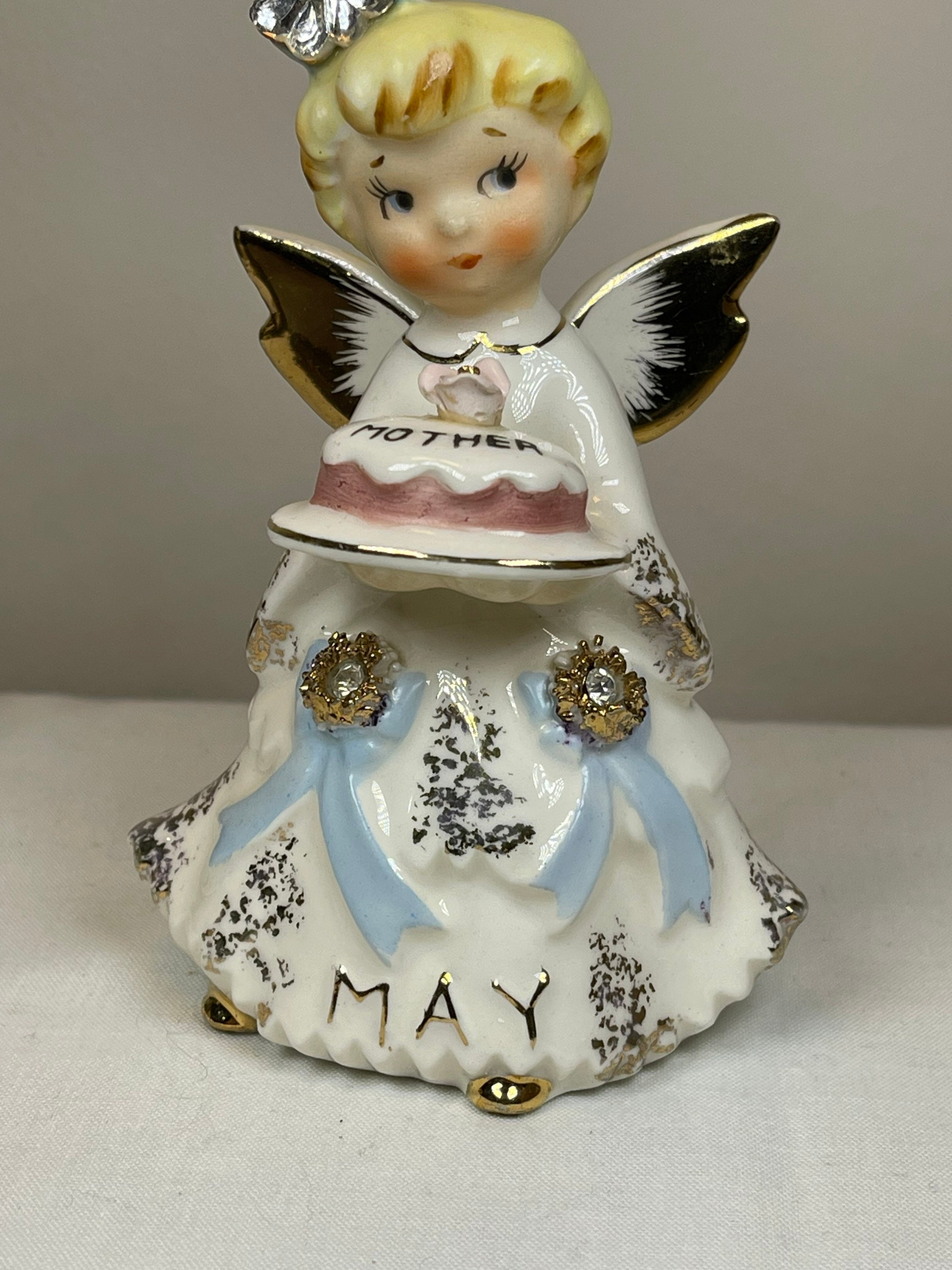 Vintage Lefton May Birthday Angel-mothers Day Angel-mid Century-kitschy ...