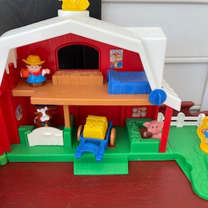 Vintage 1999 Little People Red Barn Foldable Play Set With Working ...
