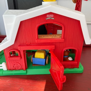 Vintage 1999 Little People Red Barn Foldable Play Set With Working ...
