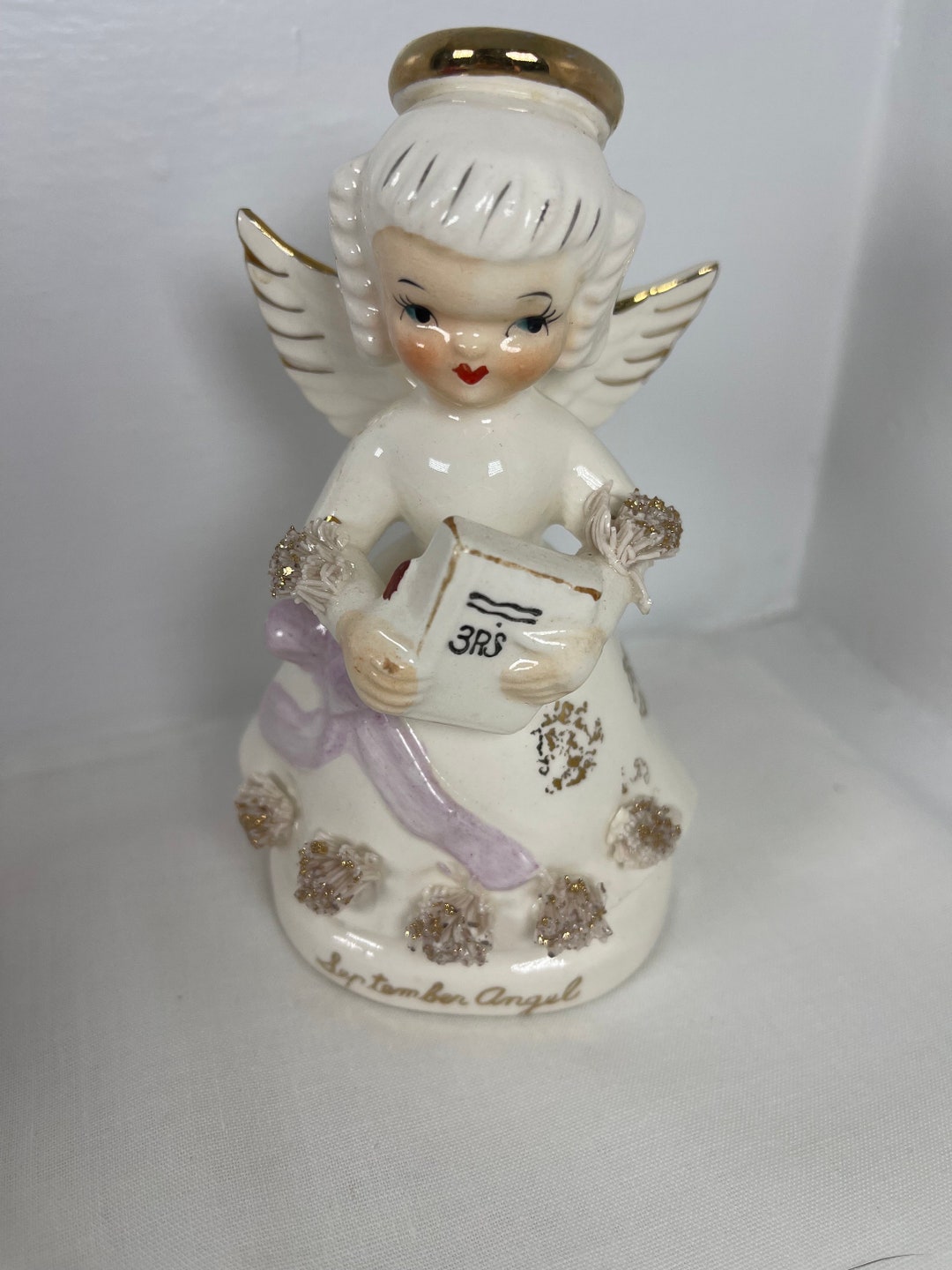 Vintage Napco September Birthday Angel-mid Century Angel-kitschy Angel ...