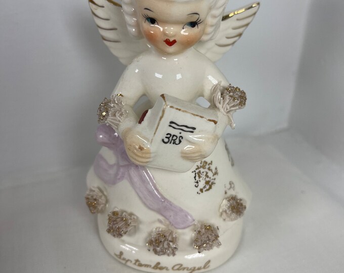 Vintage Napco September Birthday Angel-mid Century Angel-kitschy Angel ...