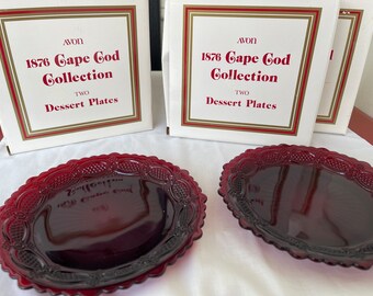 Vintage Avon Cape Cod Dessert Lunch Plates Set of 10 in Original Boxes ...