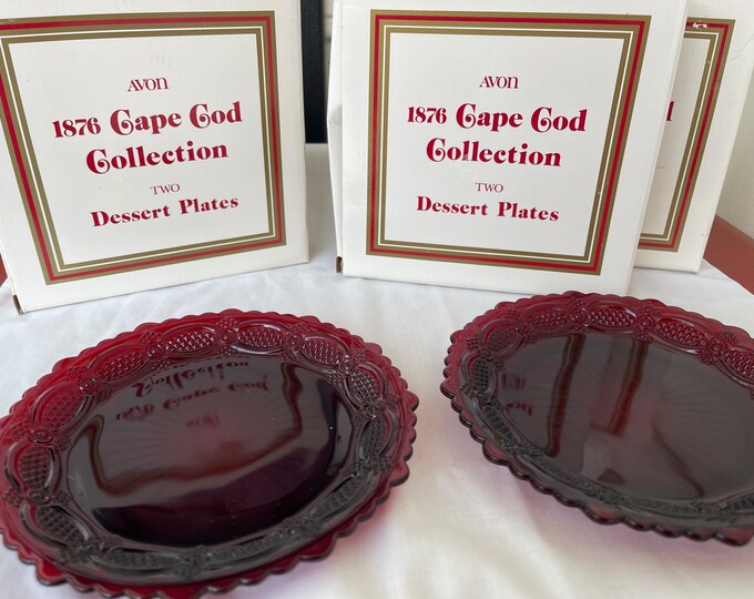 Vintage Avon Cape Cod Dessert Lunch Plates Set of 10 in Original Boxes ...