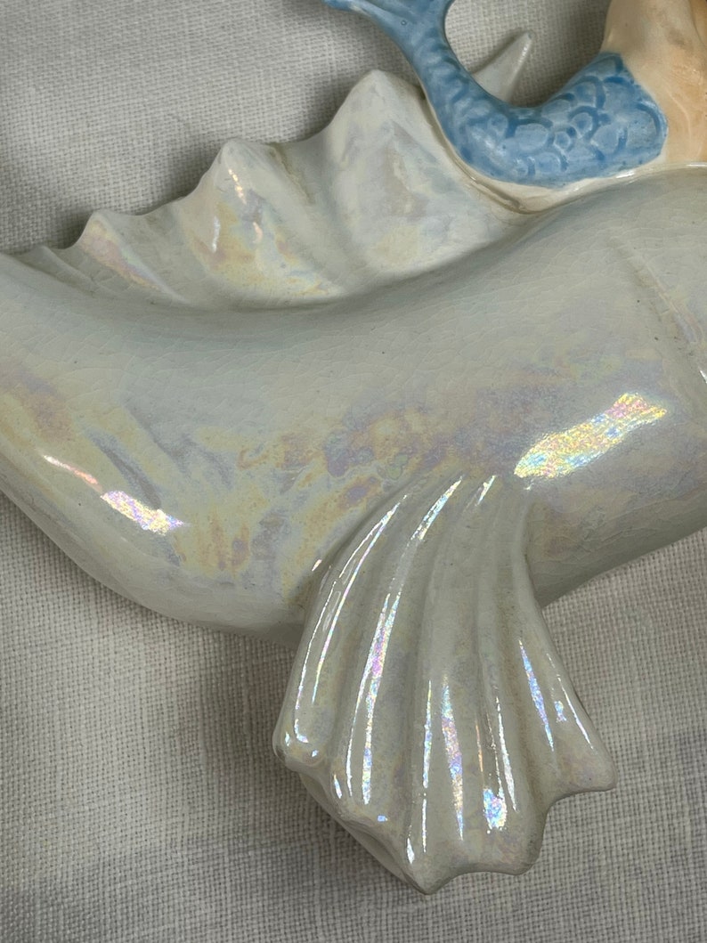 Vintage Norcrest Mermaids Riding Fish Wall Plaques-kawaii - Etsy