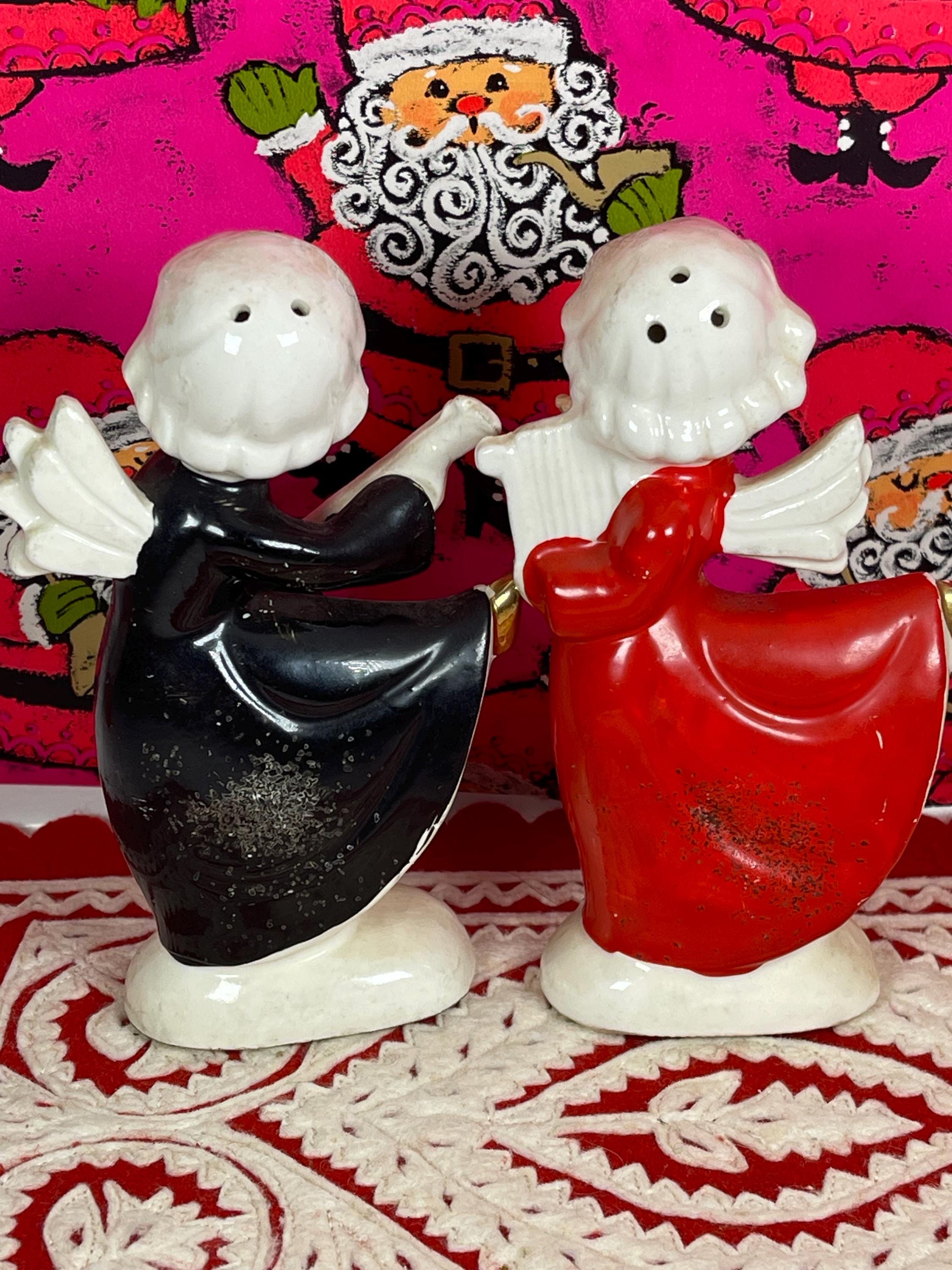 Vintage Dancing Christmas Angels Salt & Pepper Shaker Set-mid Century ...