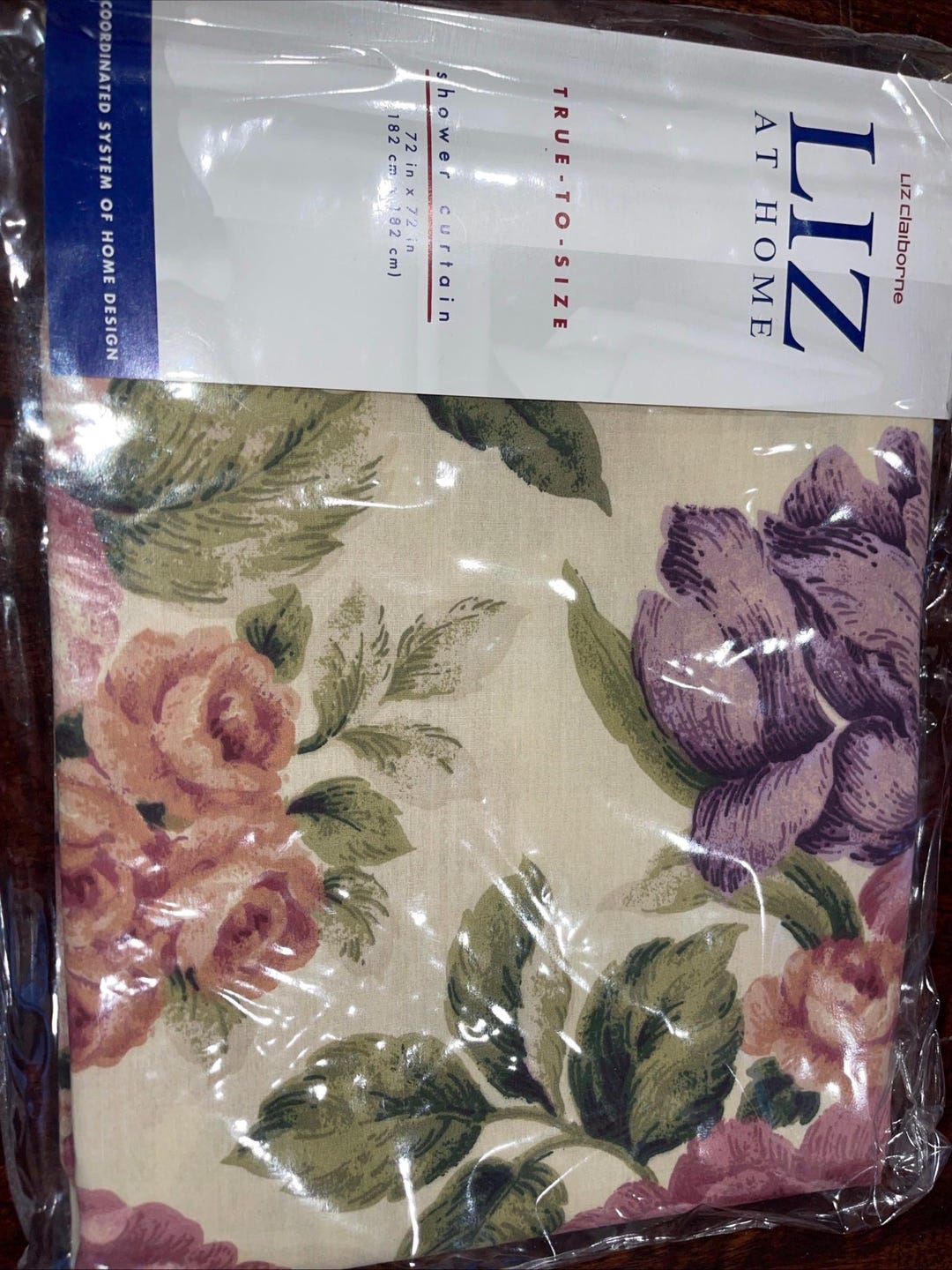Vintage Liz Claiborne NOS Liz at Home True to Size Fabric Shower ...