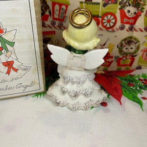 Vintage RARE Geo Z Lefton December Angel With Rhinestone Accents ...