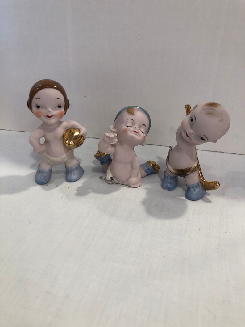 Vintage Babies Playing Sports Diaper Babies Football | Etsy