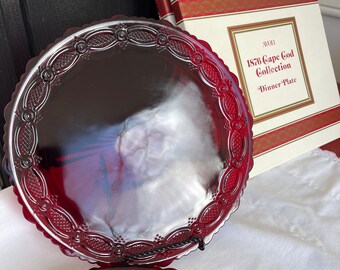 Avon Ruby Red Cape Cod Collection 10 3/4 Dinner Plate - Etsy